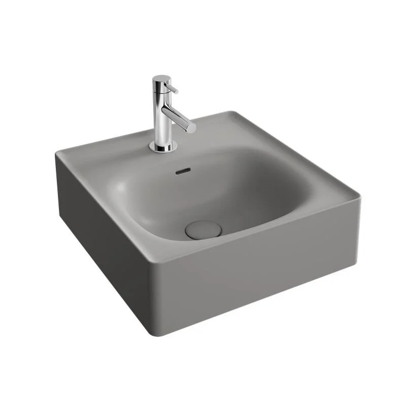 Vitra Equal 43 cm Mat Taş Gri Standart Lavabo 7240B476-0001