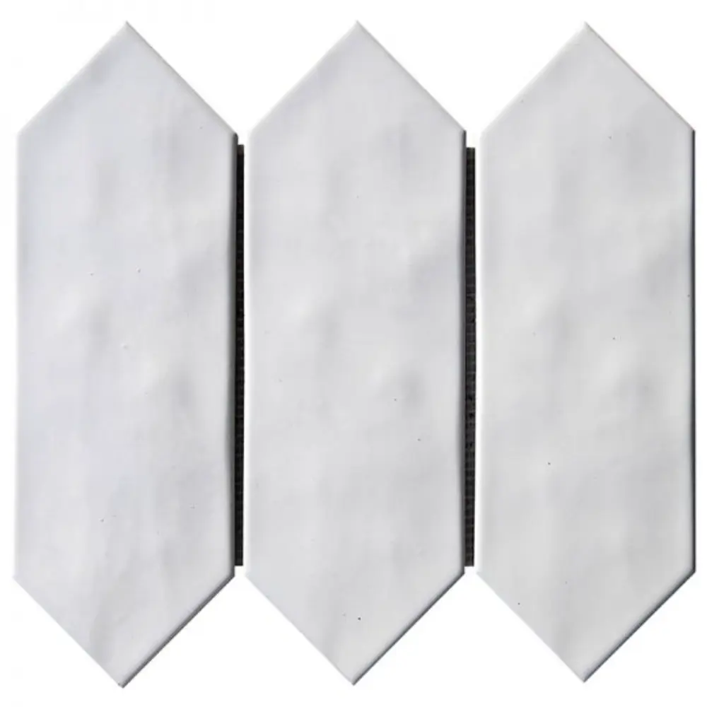 Pukka Tile Beyaz Large Picket Porselen Mozaik | - Beyaz Large Picket